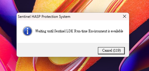 waiting until sentinel ldk run-time environment is available